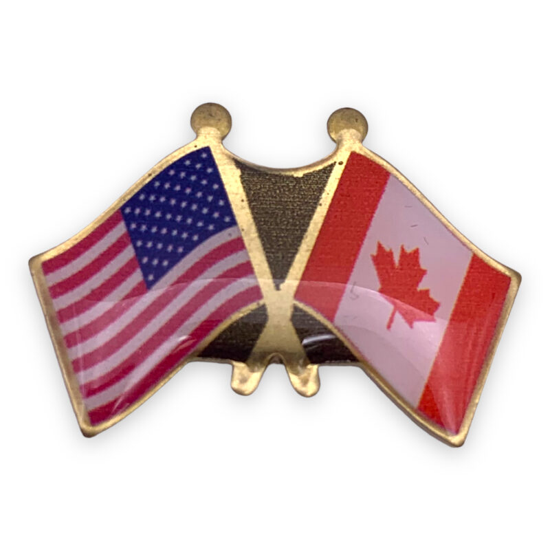 Crossed Flags Lapel Pin (2c4a) - PINLINE